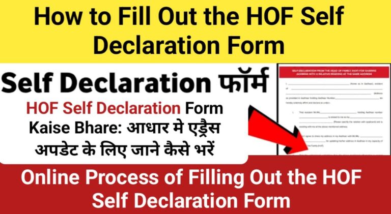 How to Fill Out the HOF Self Declaration Form Guide to Updating Address ...